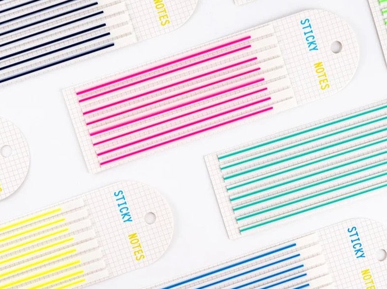 Highlighter Sticky Notes Strips | Coral & Ink