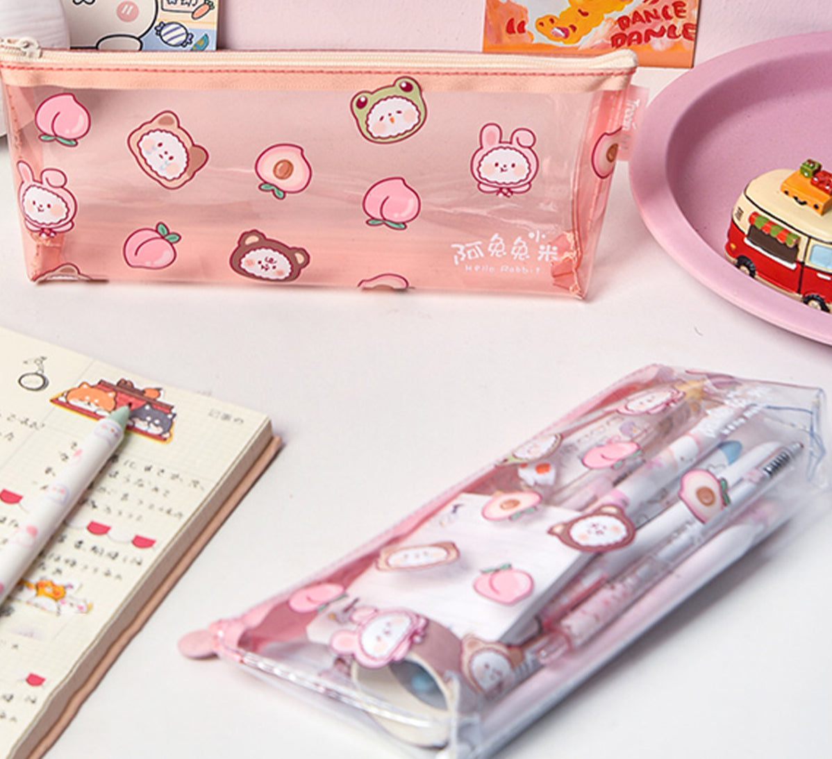 Kawaii Bubble Bunny Pencil Case | Cute School Supplies – Coral & Ink
