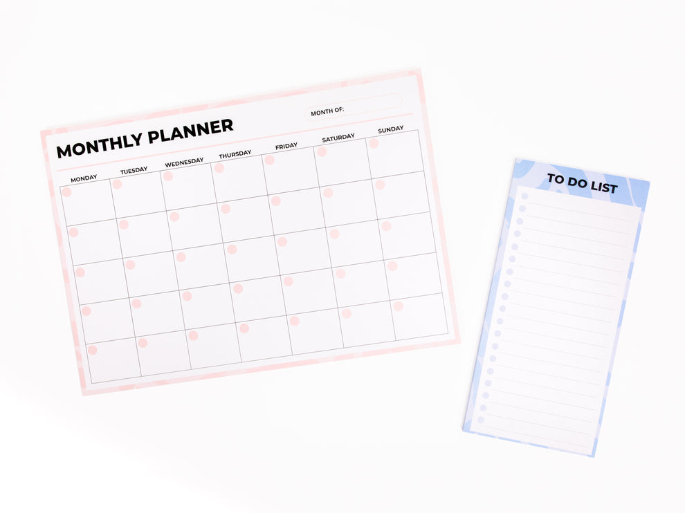 Monthly Desk Planner | Aesthetic Desk Supplies – Coral & Ink