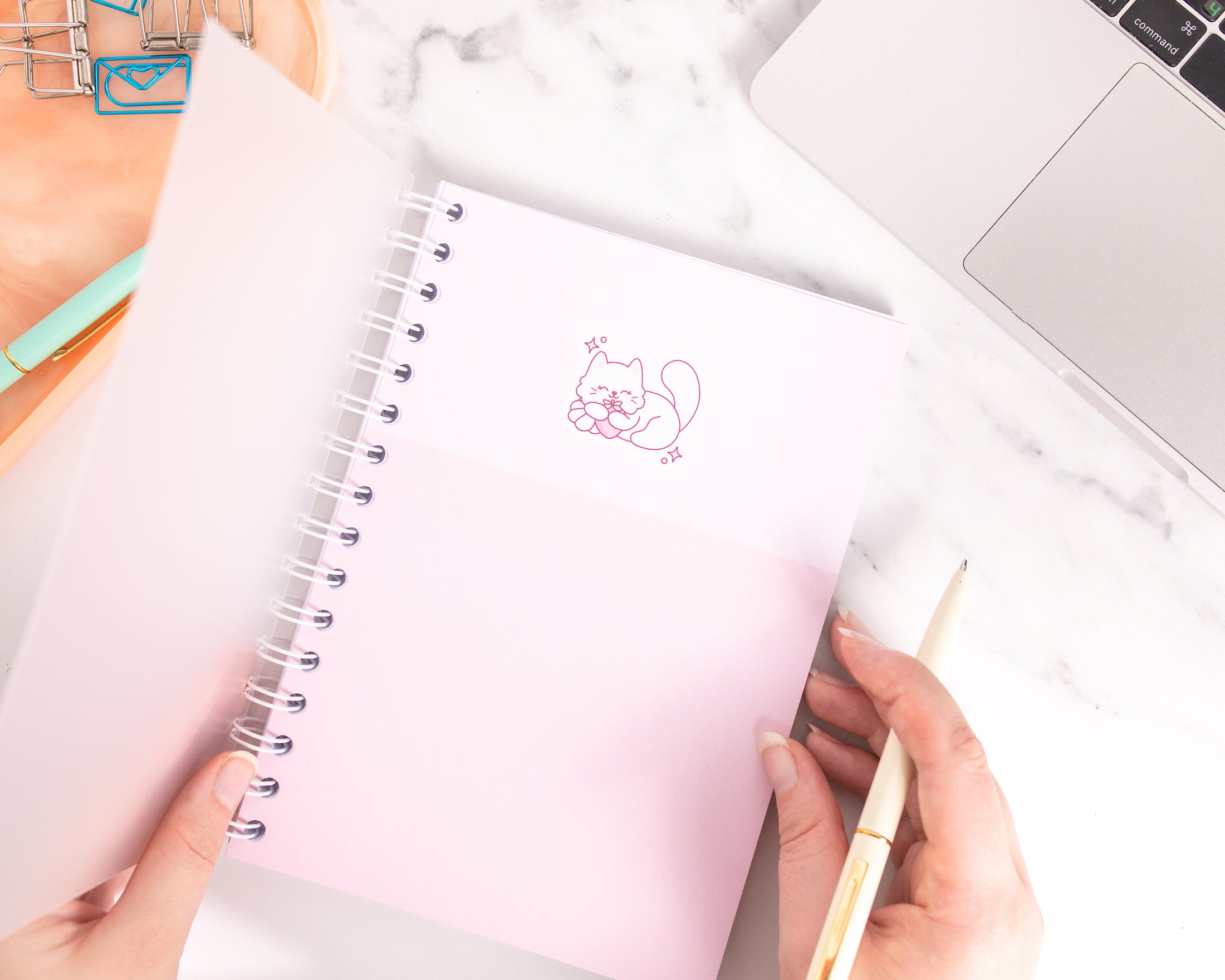 Kawaii Animal A5 Spiral Notebooks | Cute School Supplies – Coral & Ink