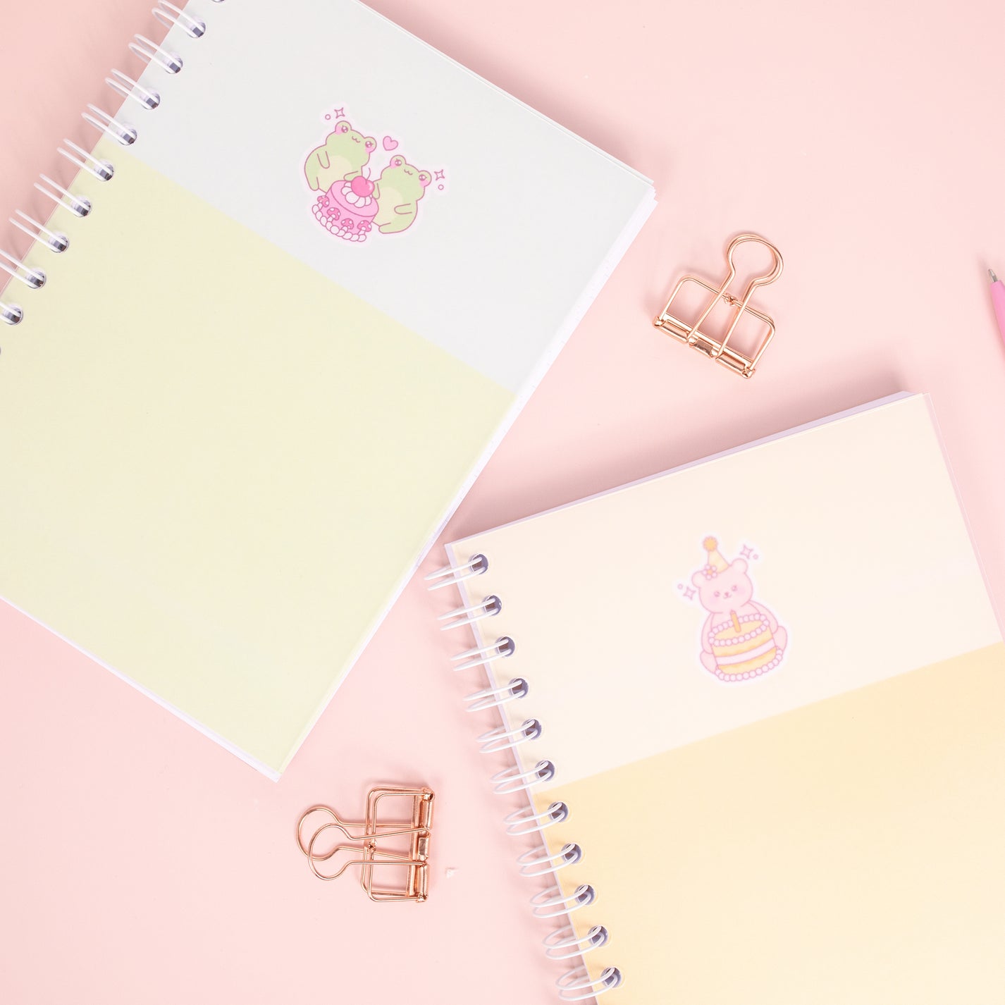 Kawaii Animal A5 Spiral Notebooks | Cute School Supplies – Coral & Ink