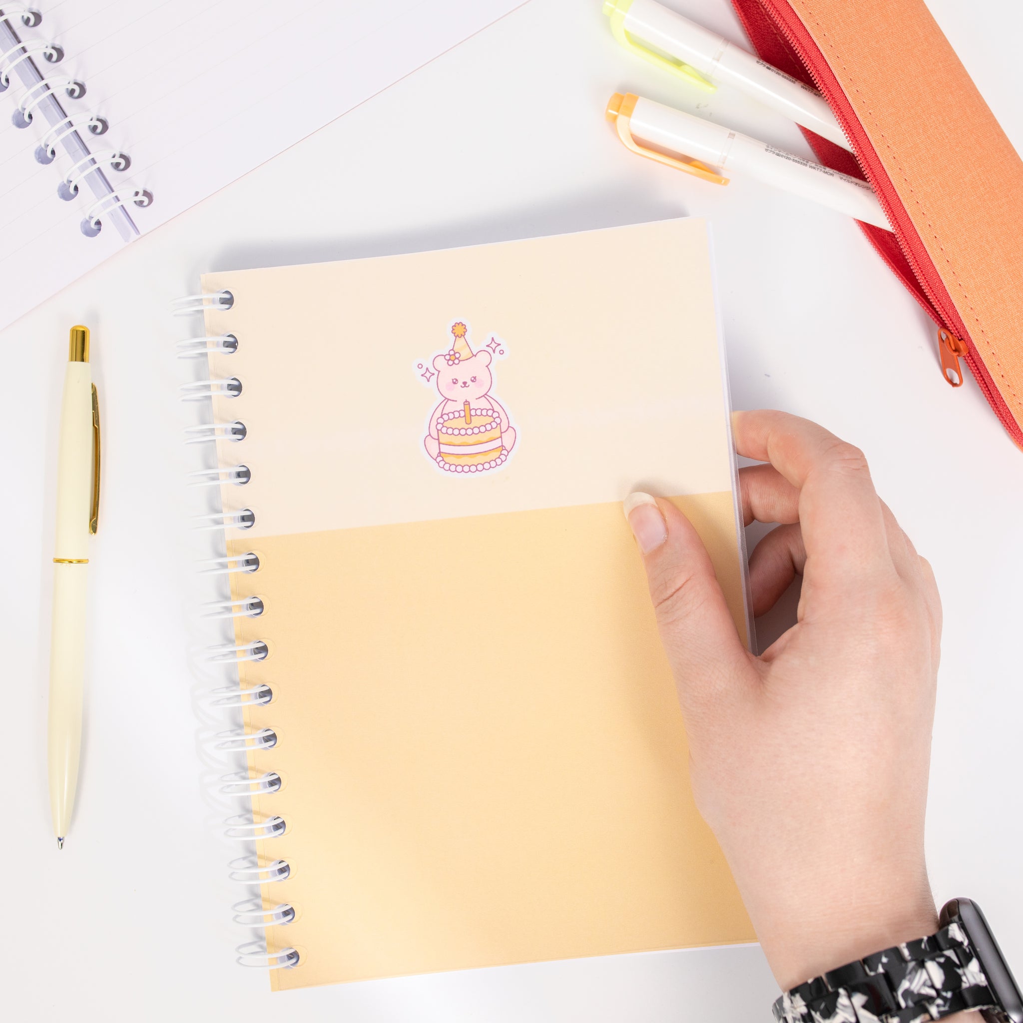 Kawaii Animal A5 Spiral Notebooks | Cute School Supplies – Coral & Ink