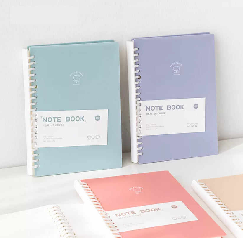 B5 Loose Leaf Notebook | Aesthetic Note Taking Supplies – Coral & Ink