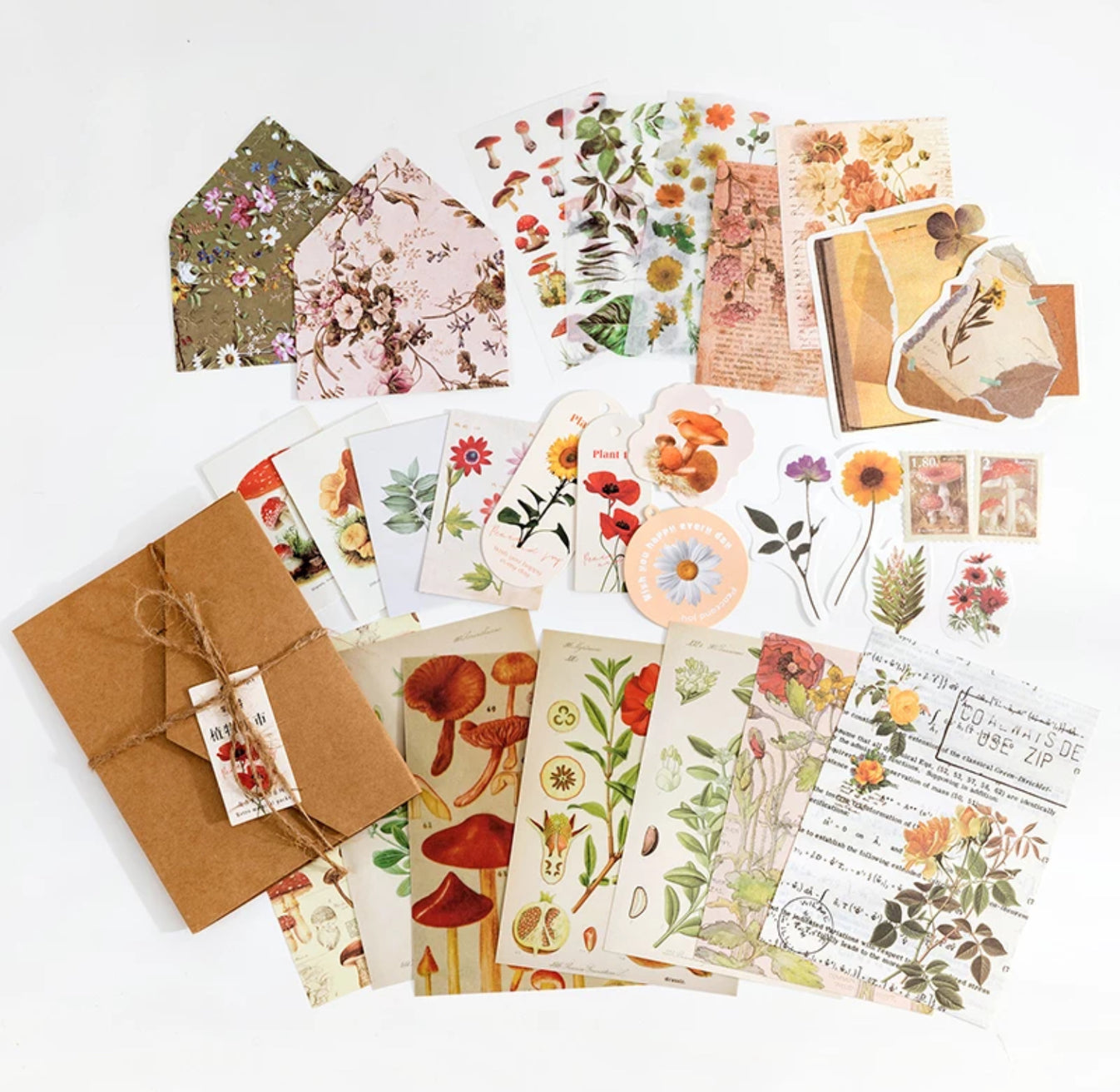 Vintage Junk Journal Kit | Ephemera Scrapbooking Supplies – Coral & Ink